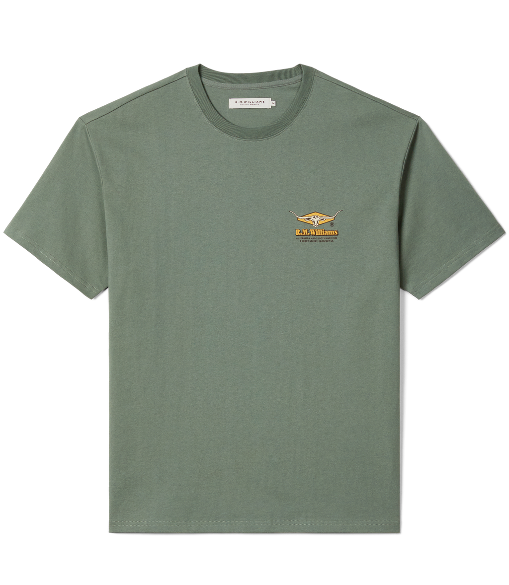 Percy T-Shirt - Spruce Green | R.M.Williams | Holmes & Co NZ – Holmes ...